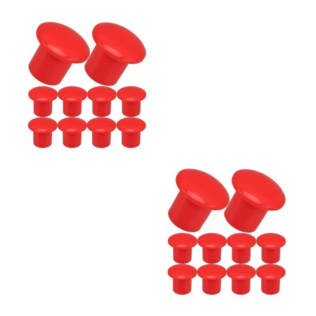 24 PCS REBAR Safety Caps Red Plastic Mushroom Rebar Caps End ...