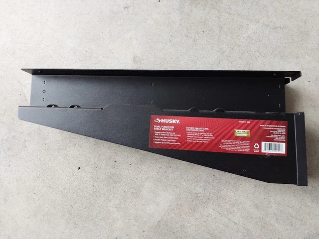 HUSKY DUAL FUNCTION Shelf Bracket for Garage Slat Wall and Track ...