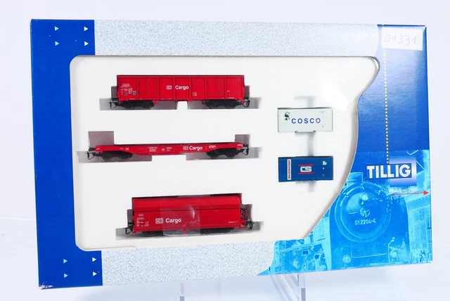 SPUR TT TILLIG 01331 3-tlg. Güterwagen-Set der DB Cargo in OVP #1LT76 ...