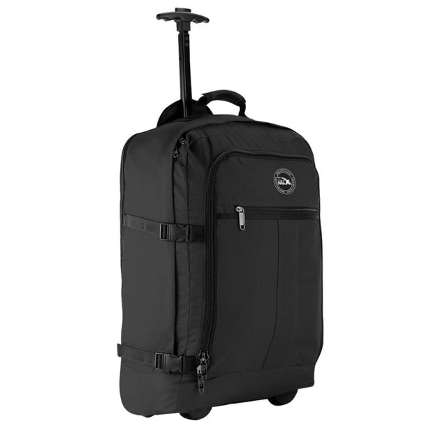 CABIN MAX LYON 44L 21x16x8" (55x40x20cm) Hybrid Trolley Backpack (Black ...