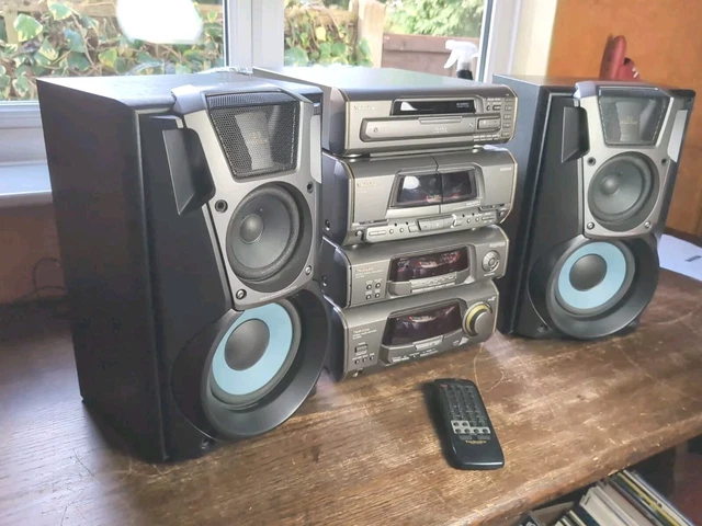TECHNICS SA-EH600 STEREO Stack System HiFi Separates Speakers & Remote ...