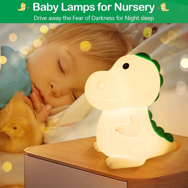 LED NIGHT LIGHT Cute Dinosaur Cartoon Animals Silicone Lamp for ...