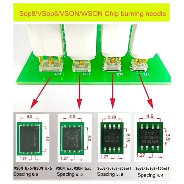 FLEXIBLE CHIP PROGRAMMER Cable for SOP8 WSON8 QFN8 with Anti Slip Acrylic Shell $28.71 - PicClick AU