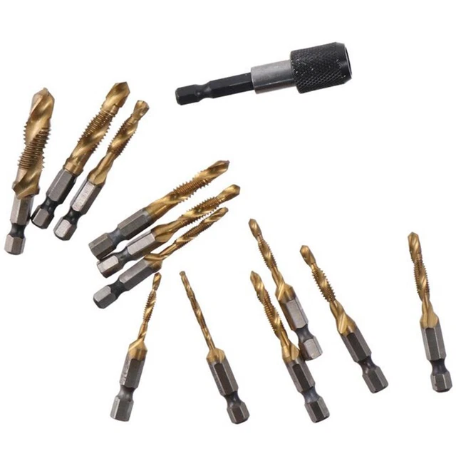 13PCS TAP BITS Set Combination Drill for Drilling, Tapping and ...