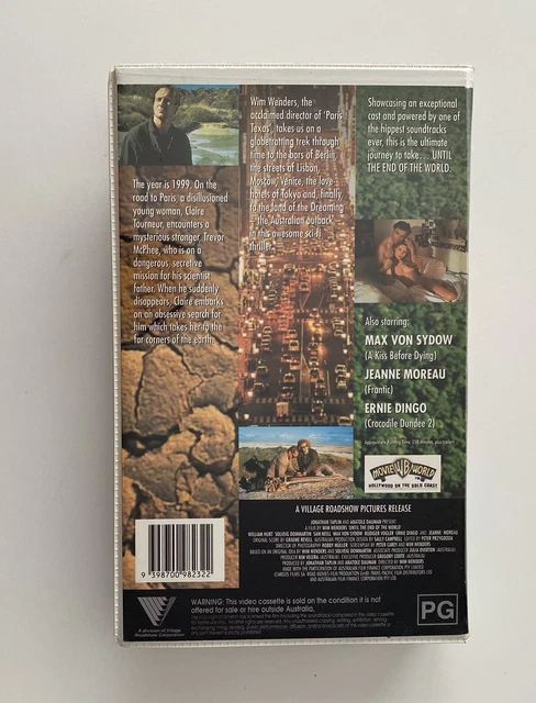 UNTIL THE END Of The World [VHS] Roadshow Video Big Box Ex-Rental Tape ...