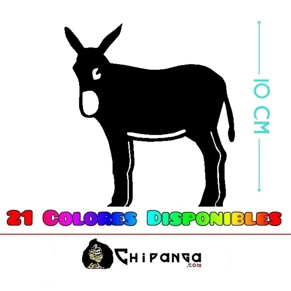 PEGATINA ASNO BURRO Esel Donkey Autocollant Aufkleber Sticker Vinyl ...