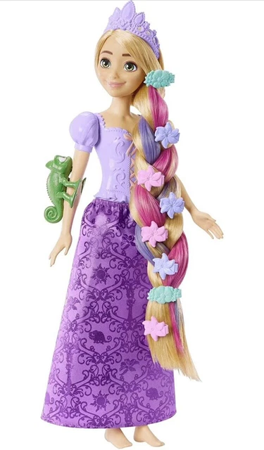 DISNEY PRINCESS TOYS, Rapunzel Doll with colour-Change Hair Extensions ...