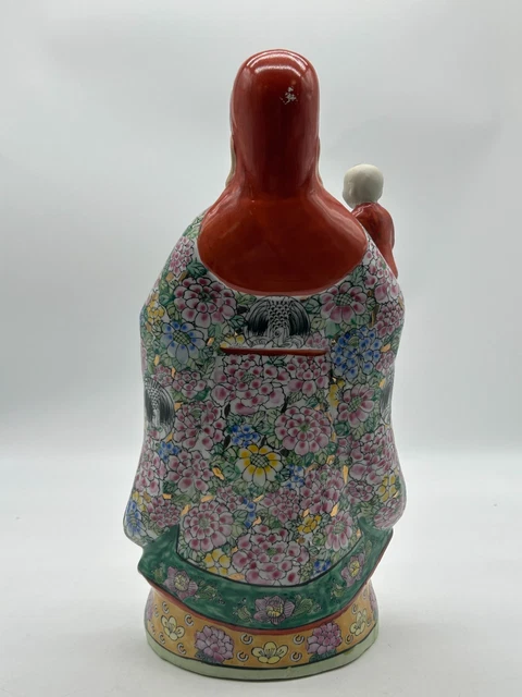 CHINESE FU GOD Statue of Fortune Happiness Fuxing Figurine w/ Child ...