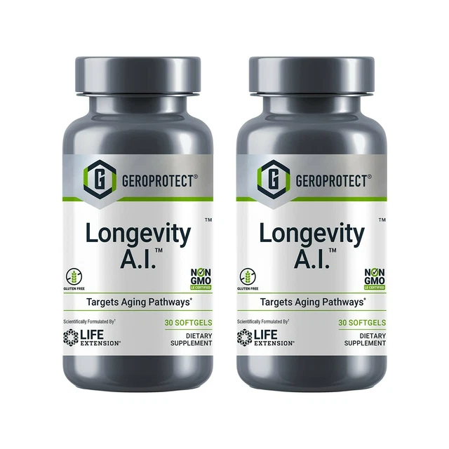 LIFE EXTENSION GEROPROTECT Longevity A.I. – Anti-Aging Supplement 30 ...
