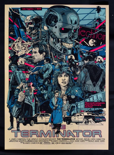 AFFICHE TERMINATOR ARNOLD Schwarzenegger James Cameron Bihen Hamilton ...