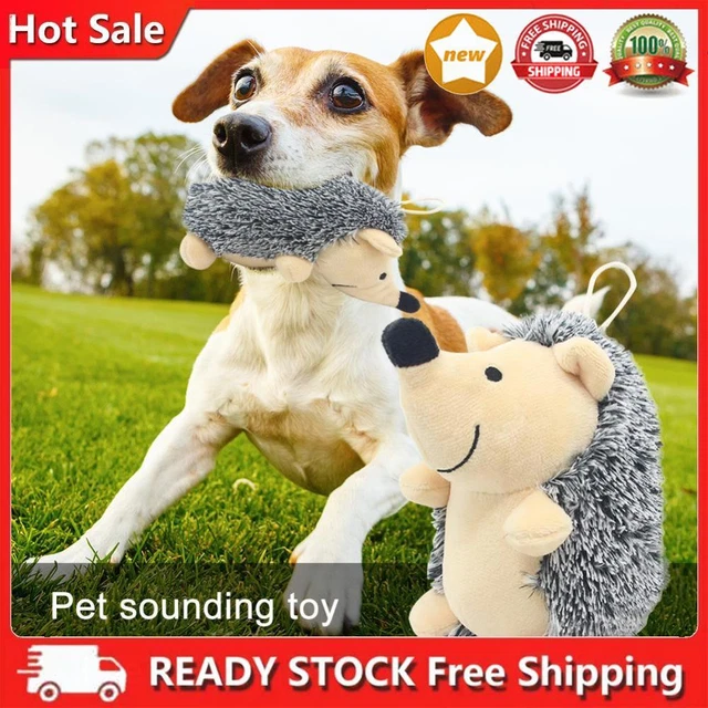 HEDGEHOG PLUSH SOUNDING Pet Dog Puzzle Chewing Soft Hedgehog Toy (Black ...