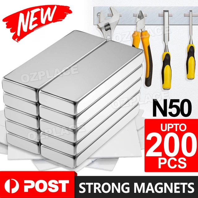 SUPER STRONG MAGNETS Block Rare Earth Cuboid Neodymium Super Strong ...