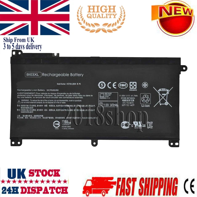 BI03XL BATTERY FOR HP Pavilion X360 Stream 14-AX 14-ax010wm 14-ax020wm ...