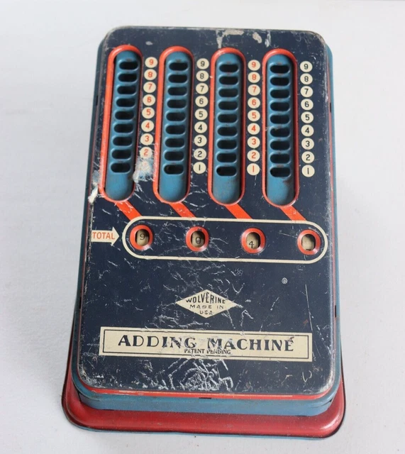 VINTAGE METAL TIN Toy Wolverine Adding Machine $29.95 - PicClick