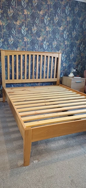 OAK DOUBLE BED Frame 4ft 6in in excellent clean condition. £135.90 ...