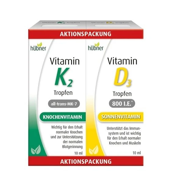 HÜBNER VITAMIN D3/K2 Drops - Combo 10ml + 10ml #HH £19.19 - PicClick UK
