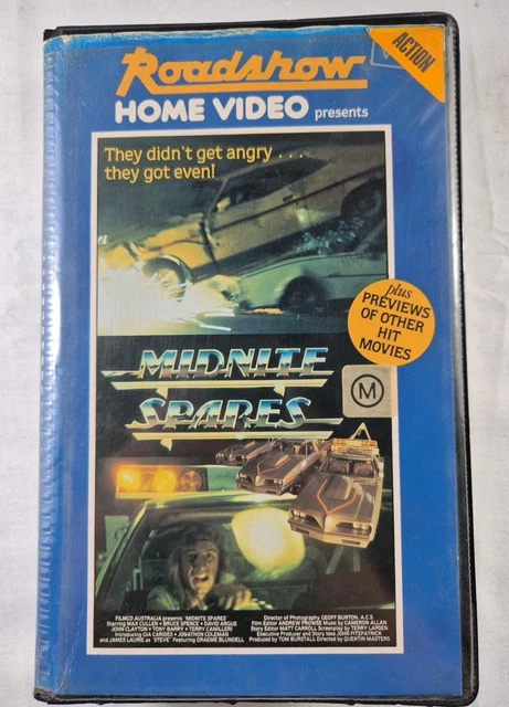 RARE VHS VIDEO Tape MIDNITE SPARES Clamshell Ex-Rental Roadshow Home Australian $60.00 - PicClick AU