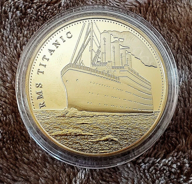 TITANIC GOLD COIN Ship RMS Sailing Map Sank Disaster Never Removed from ...