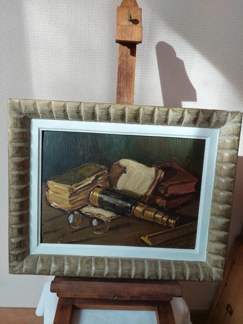 ANCIEN TABLEAU HUILE Sur Panneau- Nature Morte Signée H Duperron EUR 65 ...