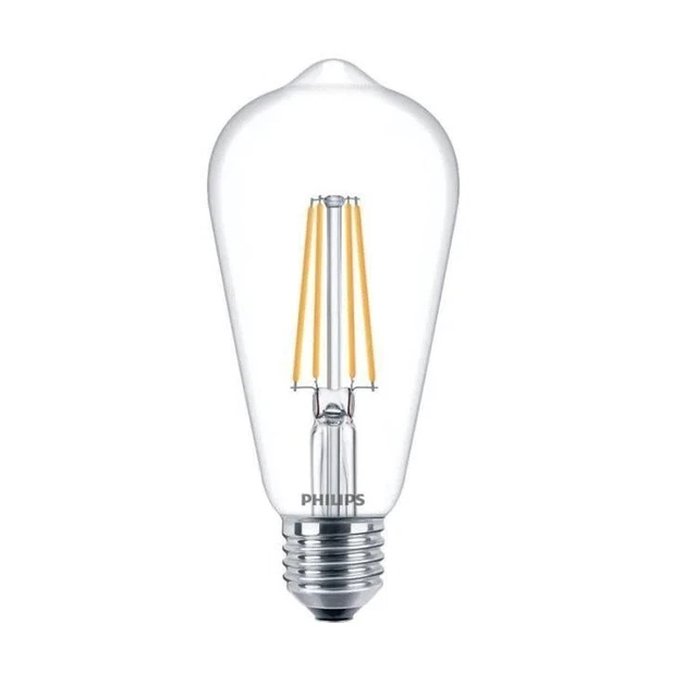 PHILIPS VINTAGE FILAMENT LED Bulb 7W (60W) ES E27 ST64 Clear Warm White ...