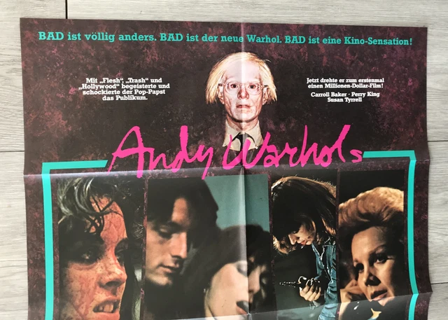 ANDY WARHOL'S BAD 1977 Jed Johnson Carroll Baker Perry King Affiche ...