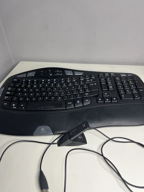 LOGITECH WAVE CORDLESS Ergonomic Keyboard Y-RCP140 820-000413 £42.31 ...