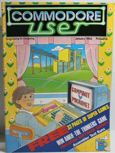 VINTAGE COMMODORE USER Magazine January 1985 UK Vic Indiana Jones Lost ...