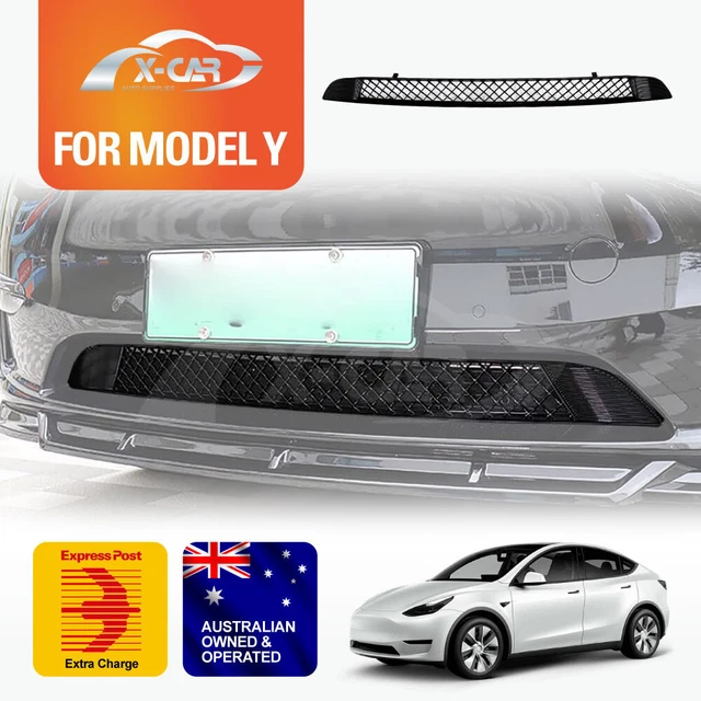 TESLA MODEL Y Lower Bumper Air Inlet vent Grille Leaves Anti Insect ...