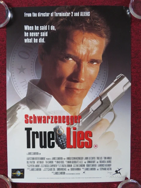 TRUE LIES VHS Poster Arnold Schwarzenegger Jamie Lee Curtis 1994 £13.95 ...