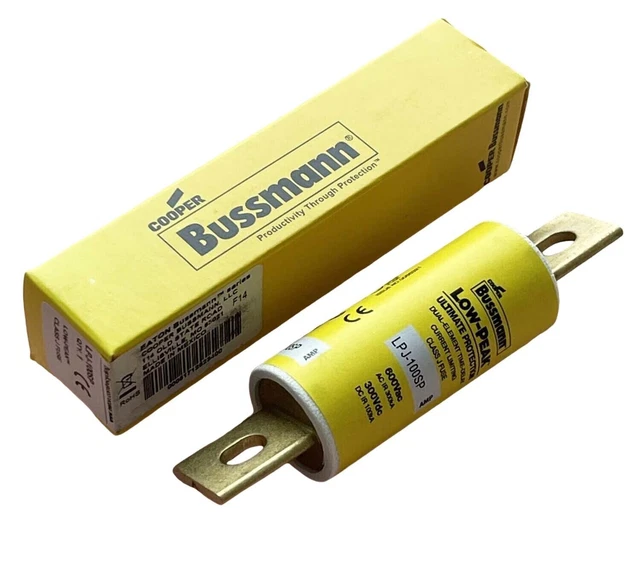 1PC ORIGINAL BUSSMANN LPJ-100SP LPJ100SP 100A 600Vac LOW-PEAK DUAL ...