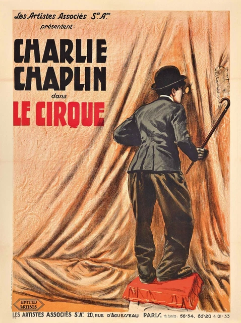 LE CIRQUE, CHARLIE CHAPLIN-REPRO AFFICHE SUR TOILE EN 340g (60X80) EUR 34,99 - PicClick FR