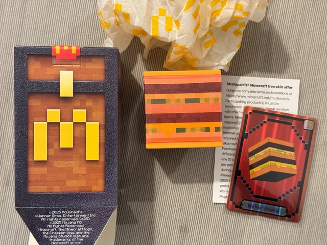 MCDONALD’S MINECRAFT BIG Mac Adult Happy Meal With Redeemable Code £6. ...