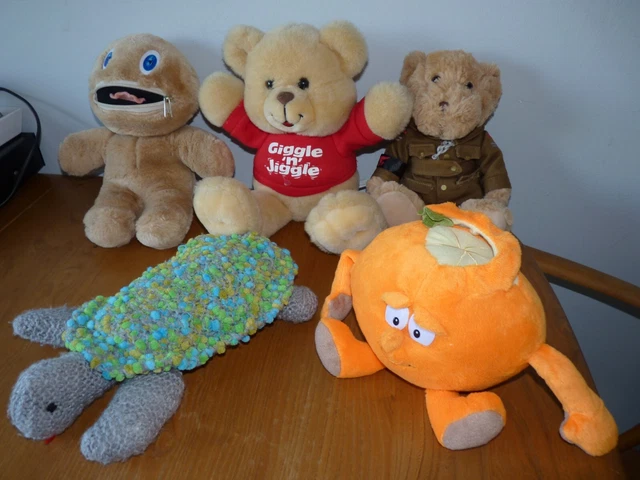 BUNDLE SOFT TOYS. Giggle & Jiggle,Zippy,Teddy,Tortoise Etc. Job Lot. £2 ...