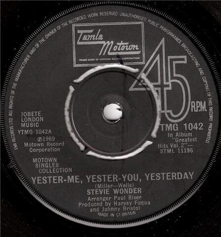 STEVIE WONDER - Yester-Me, Yester-You, Yesterday / Uptight (Everything ...