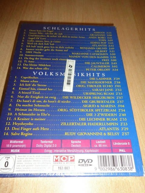 SCHLAGER HITS / Volksmusik Hits (2 DVD`s) Box! Neu! (OVP) EUR 29,00 - PicClick DE