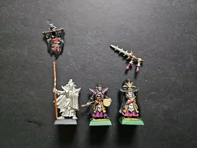 WARHAMMER FANTASY DARK Elf elves Black Guard Of Naggarond Full Command ...