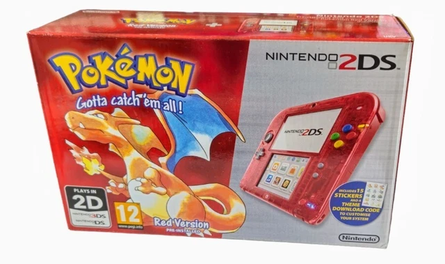NINTENDO 2DS POKEMON Red Version Special Edition Charizard Box Unopened ...