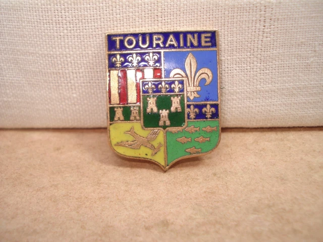 INSIGNE ANCIEN ÉCUSSON TOURAINE Émaillé EUR 20,00 - PicClick FR