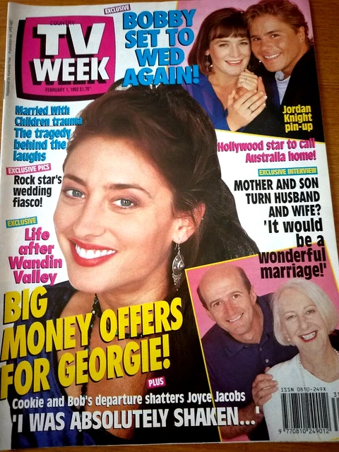 1992 TV WEEK magazine Georgie Parker~Katey Sagal~Pacino~NKOTB~ACP~Patsy ...