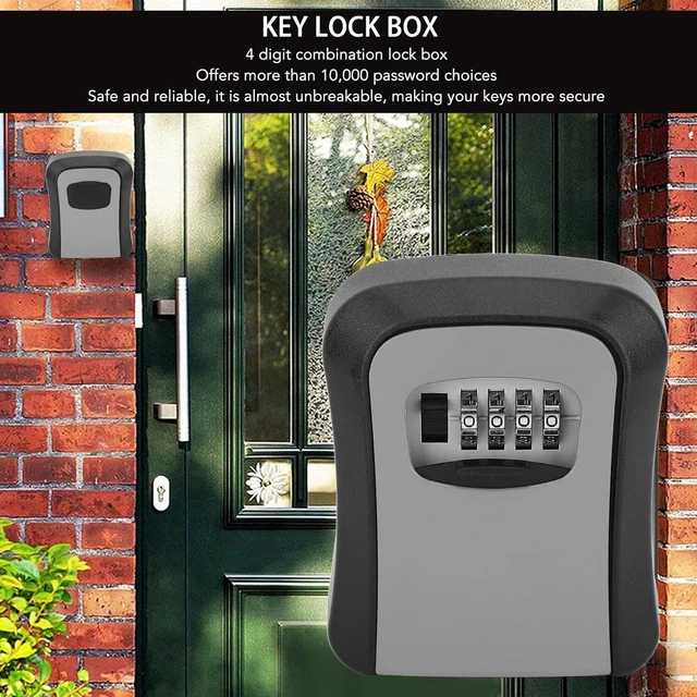 KEY STORAGE LOCK Box Wall Mount Key Safe 4 Digit Combination Lockbox $6 ...
