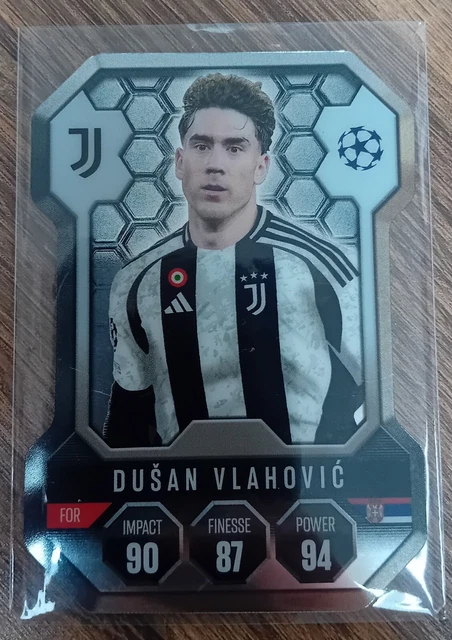 TOPPS MATCH ATTAX 2024/25 - Dusan Vlahovic Chrome Shield SH 15 £3.00 ...