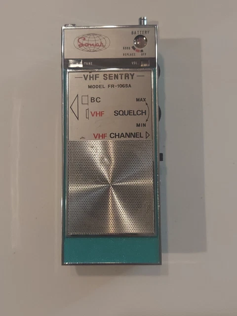 VINTAGE SONAR RADIO Dual Channel VHF Sentry FR 106S Broadcast Receiver ...