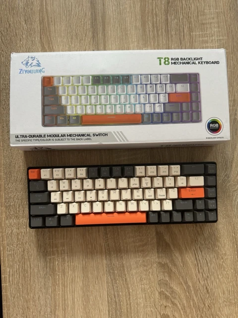 ZIYOULANG T8 RGB backlight Mechanical Keyboard 68 Keys Compact Mini ...