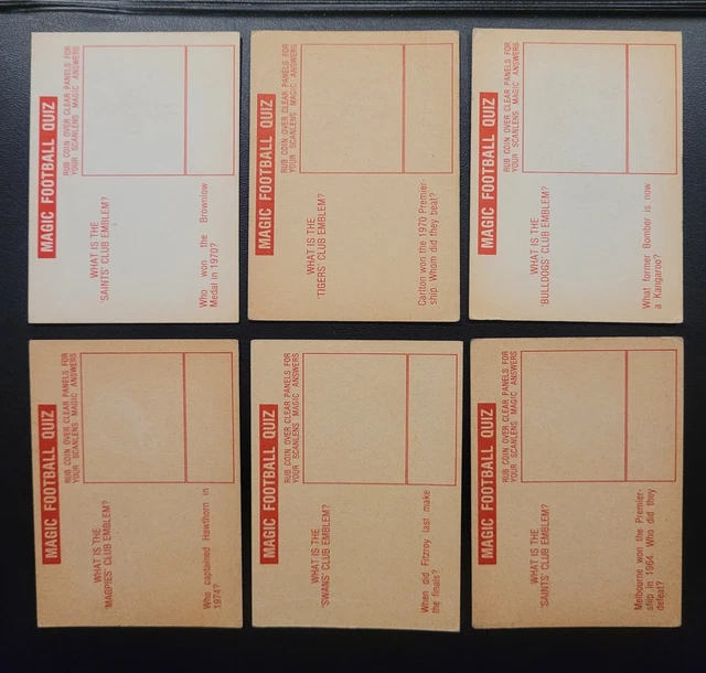 LOT OF 6×1975 Vfl Scanlens Football Cards $24.02 - PicClick AU