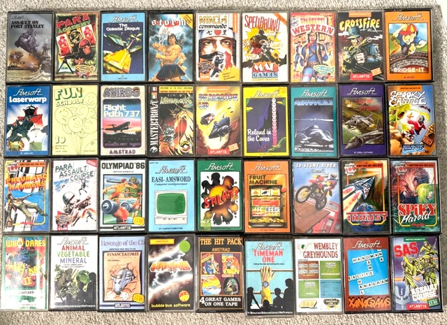 AMSTRAD CPC 464 Games Bundle 36 Rare Amsoft & Atlantis Titles Complete ...