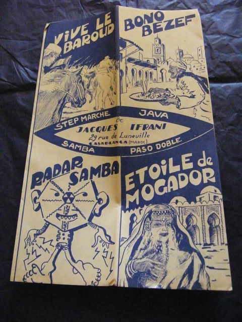 SPARTITO VIVE BAROUD Bono Bezef Radar Samba Stella Mogador Jacques ...