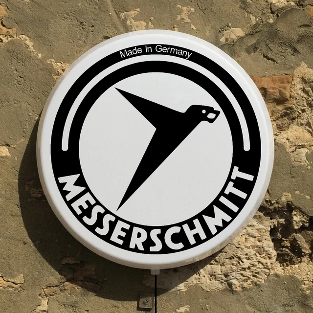 MESSERSCHMITT MICROCAR LED Light Sign Logo Garage Vintage Automobilia ...