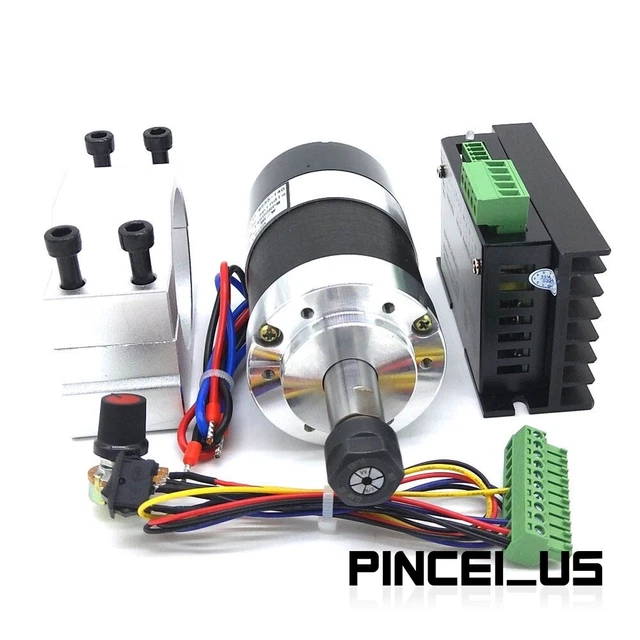 WS55-140 300W BRUSHLESS DC Spindle Motor ER11 + WS55-180 BLDC Motor ...