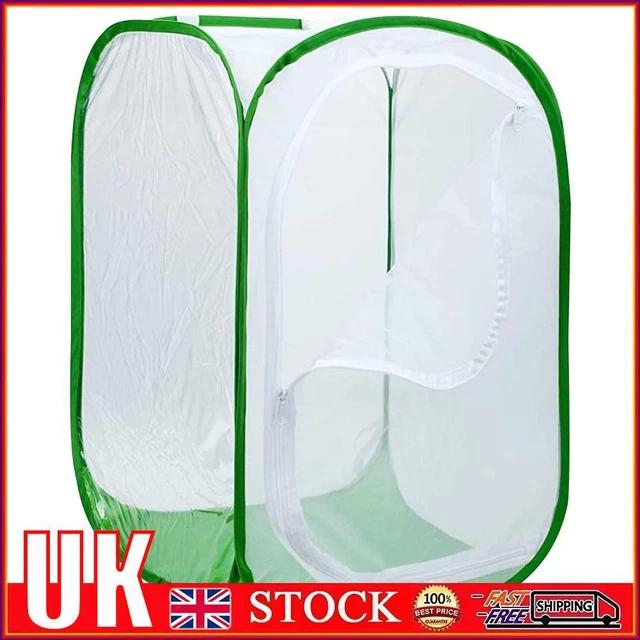 GREEN BREEDING INCUBATOR Box Foldable Insect Cage Mesh for Butterfly ...