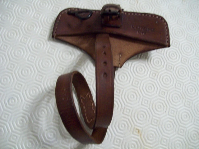 MILITARIA WW1 FRENCH leather pickaxe seurre 1909 hairy sliced 14/18 £45 ...